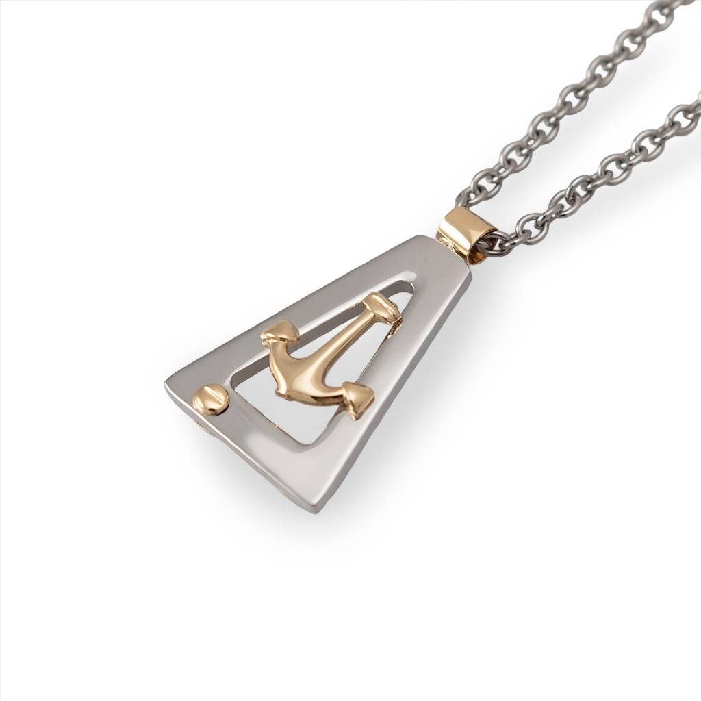 Triangular SeaMan Keychain with Anchor