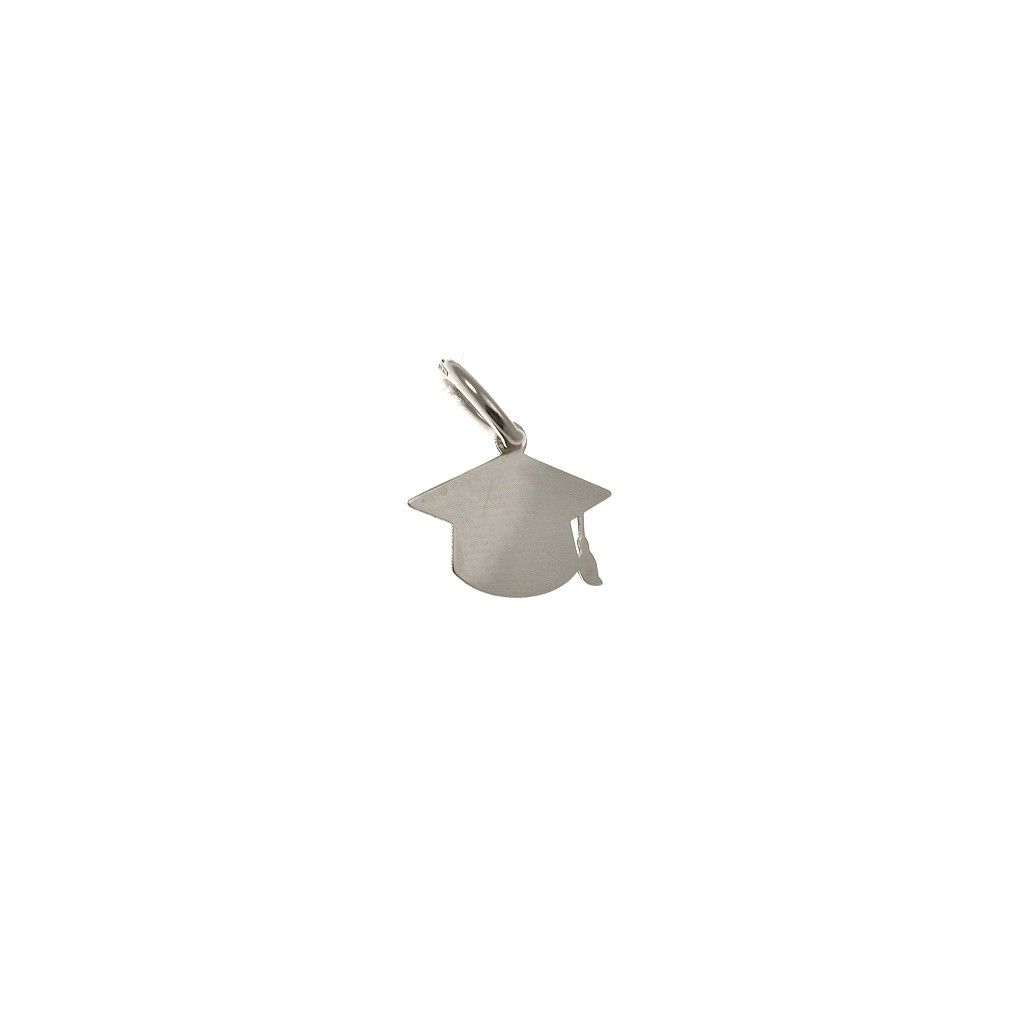 Graduation Hat Charm in 18kt white gold