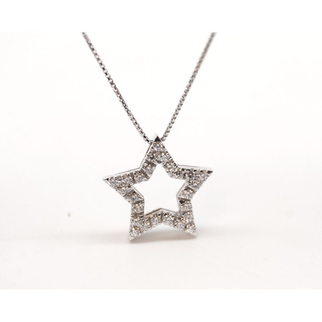 Star Necklace 24 Diamonds